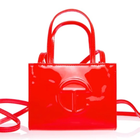 Telfar | Bags | Rare Telfar Red Patent Leather Shopping Bag | Poshmark